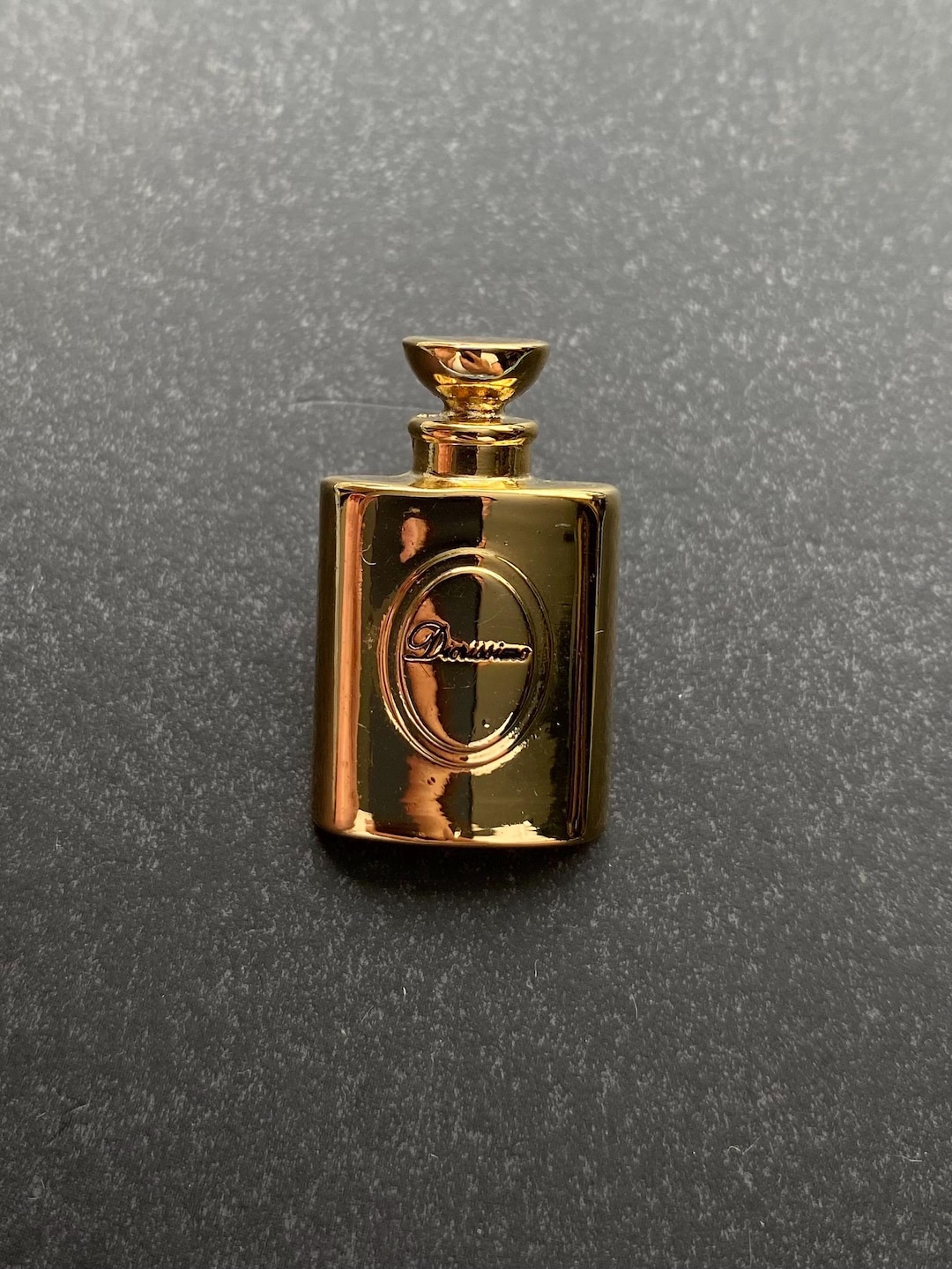 Vintage Christian Dior Signed Perfume Bottle Brooch Gold-plated Lapel ...