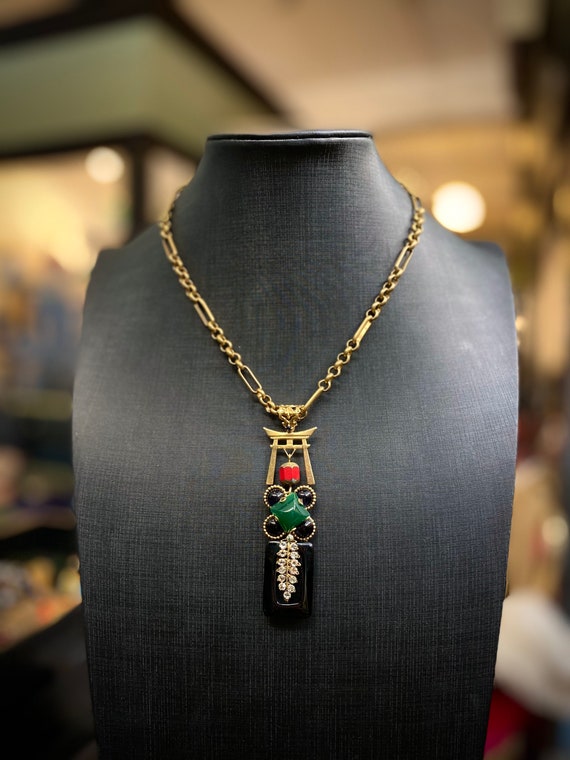 Bijoux Heart Shinto Shrine Pendant With a Crystal Twig Design | Etsy