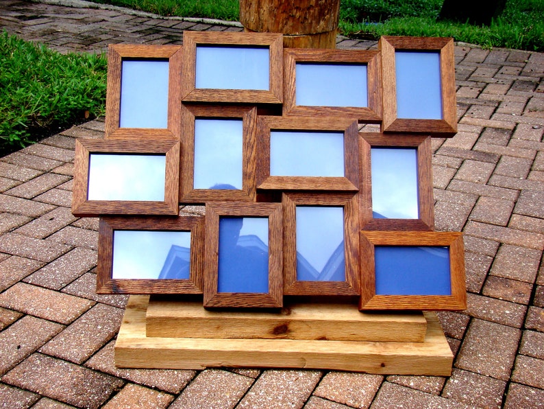 Rustic Weathered 4x6 Collage Frames Wall Photo Frames 12 Etsy