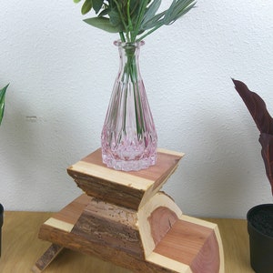 Wood Display Riser, Plant Riser - Wooden Risers Rustic Handmade - Wood ...