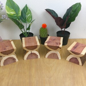 Wood Display Riser, Plant Riser - Wooden Risers Rustic Handmade - Wood ...