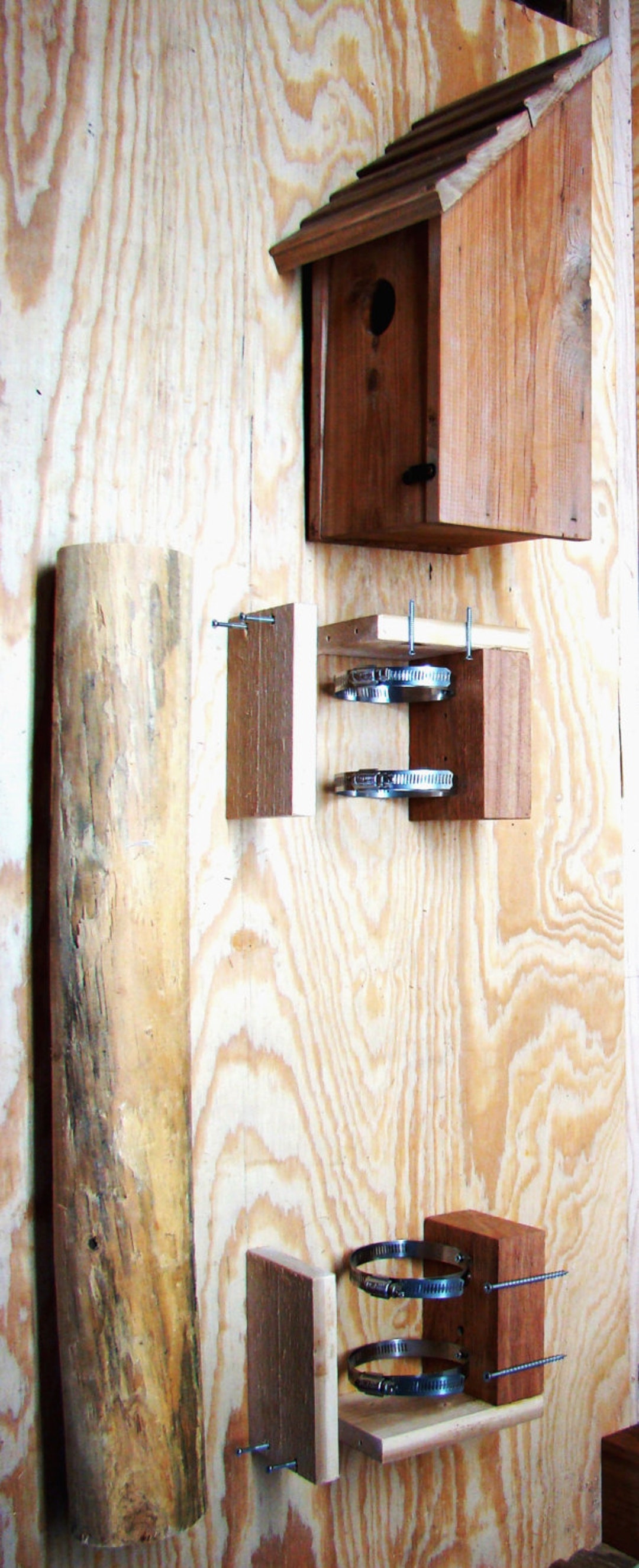 Bird House and Bird Feeder Post Mount Kit - Mount a Wood Bird House or ...