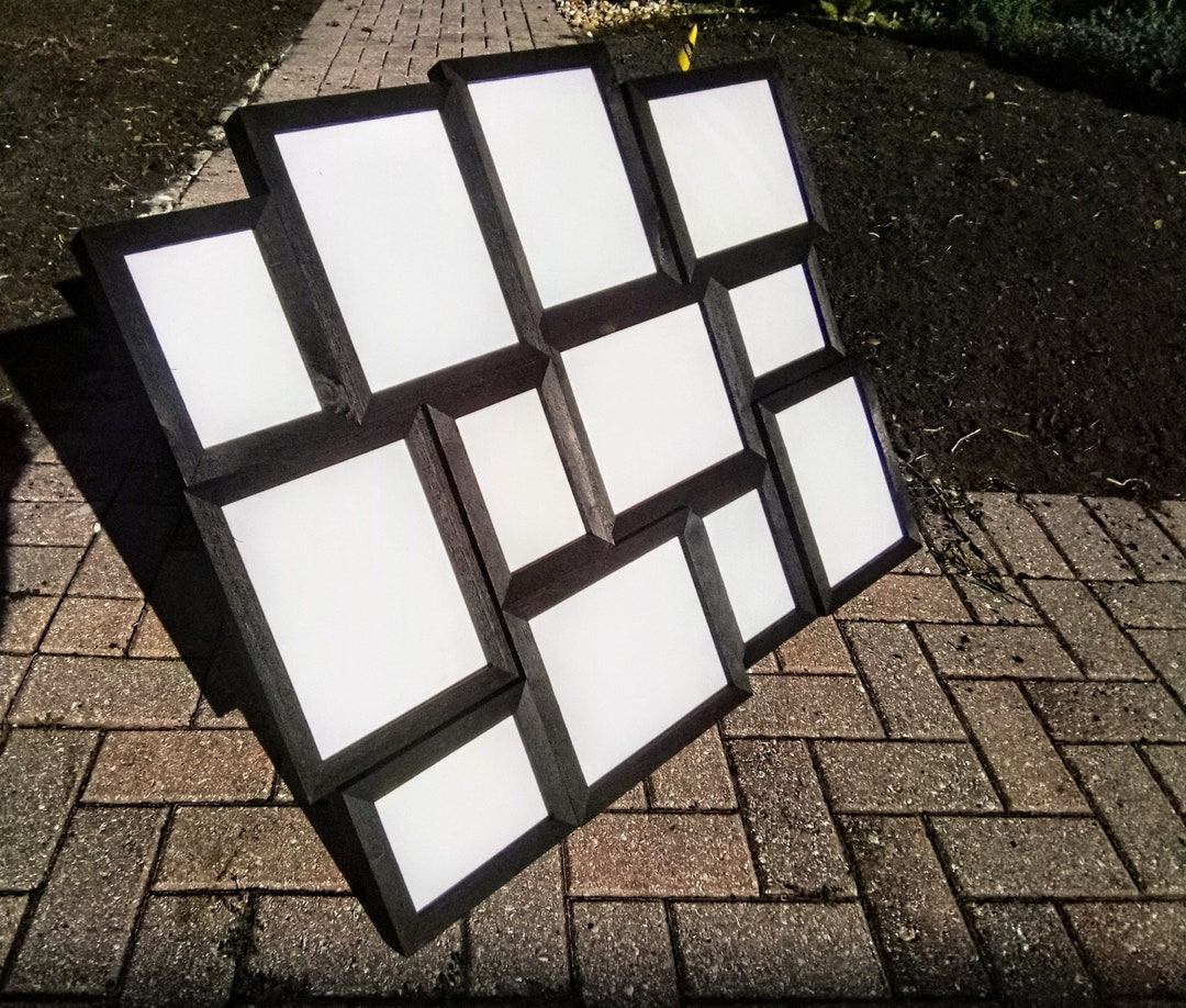 Black Collage Frame - Rustic 8x10 and 5x7 Multi Picture Frames / Black ...