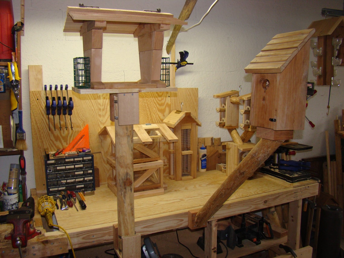 Bird House and Bird Feeder Post Mount Kit Mount a Wood Bird - Etsy