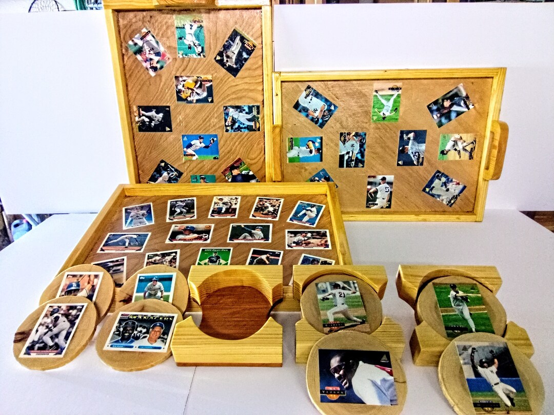 Bar Serving Trays and Coasters Gifts for Baseball Lovers Any MLB Team ...