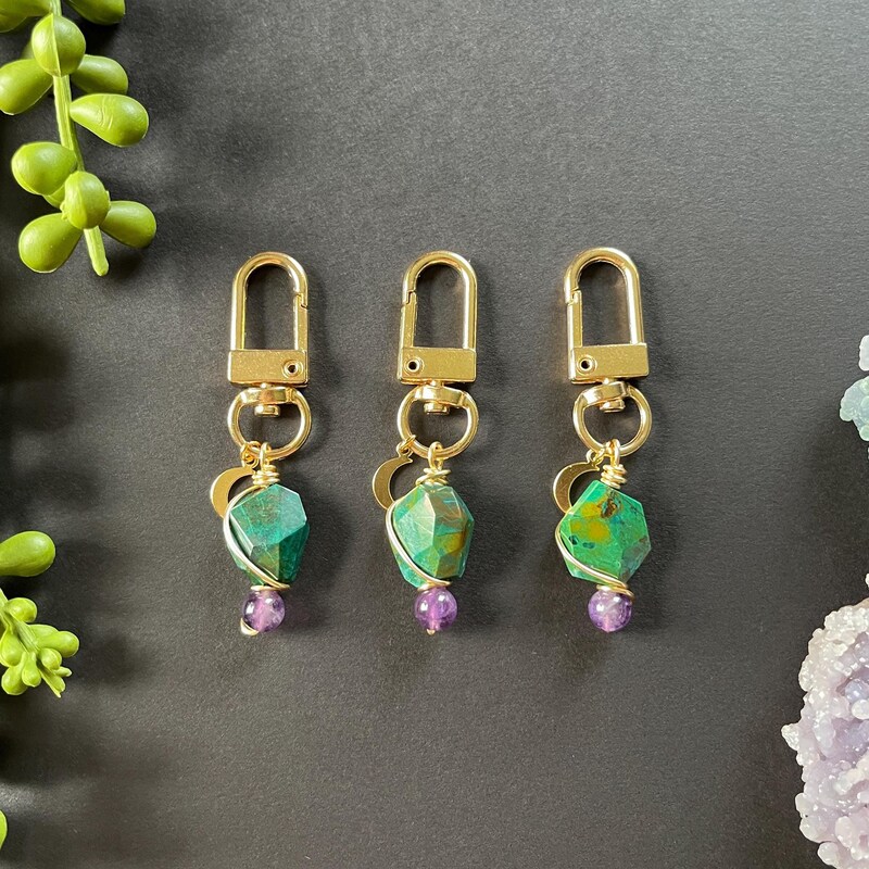Crystal Keychain - Etsy
