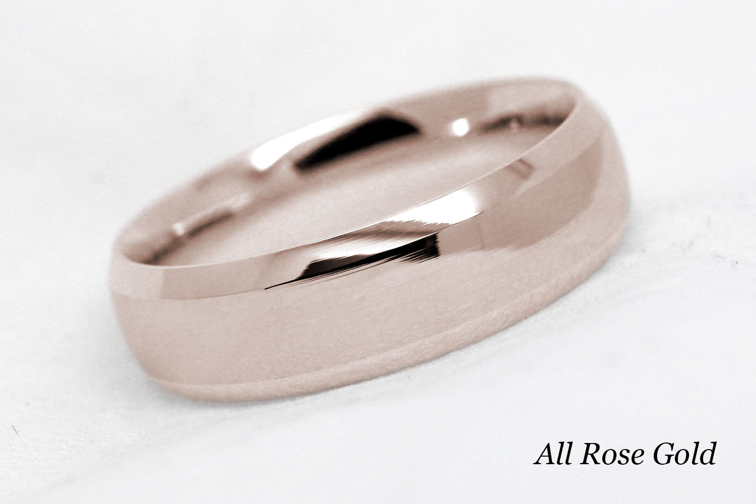 6mm Two tone Solid Gold Wedding ring for Men & Women 10k 14k | Etsy