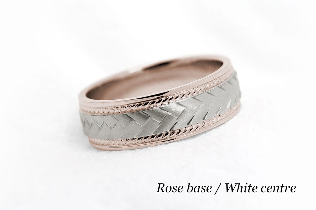 6mm 10k Gold Wedding Band for Men and Women, Braided Celtic Solid Two ...