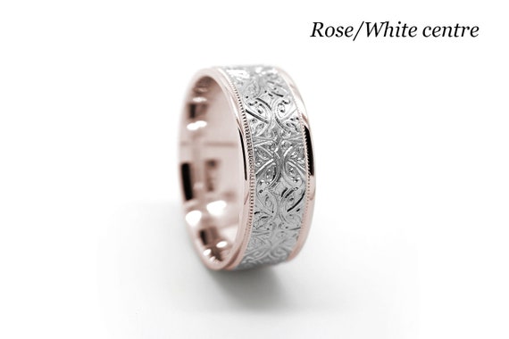 8 mm Unique Floral Wedding Ring Flower Ring for Women and | Etsy