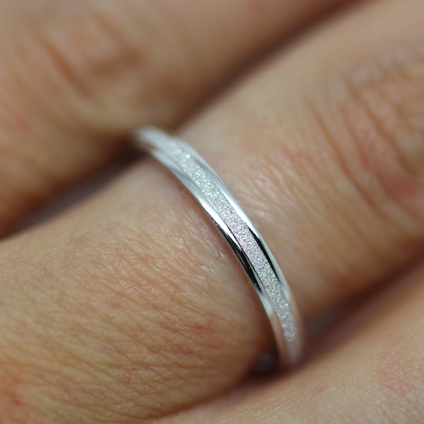 Womens Silver Wedding Band Stackable - Etsy