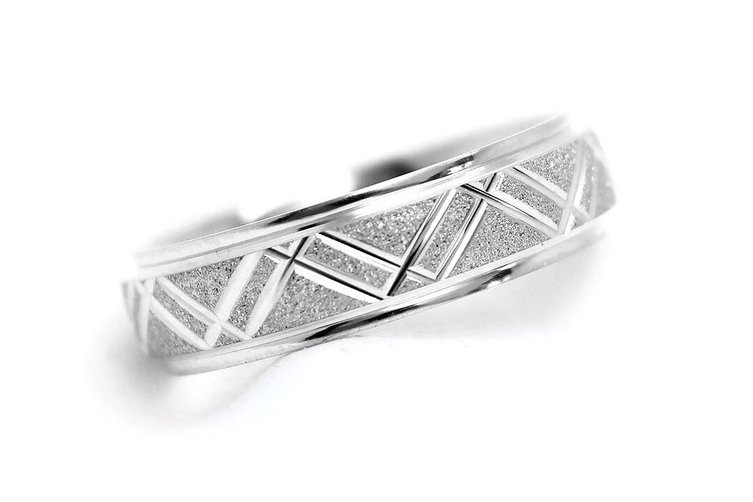 Silver Wedding Band for Men Women, 6mm Solid 925 Sterling Wedding Ring ...