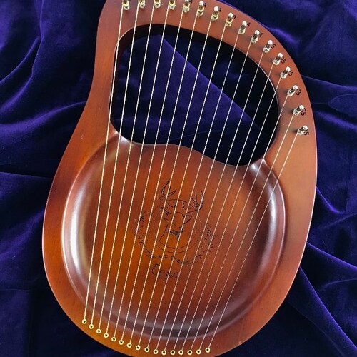 Lyre Harp 16 String Rosewood With Celtic Inlay - Etsy
