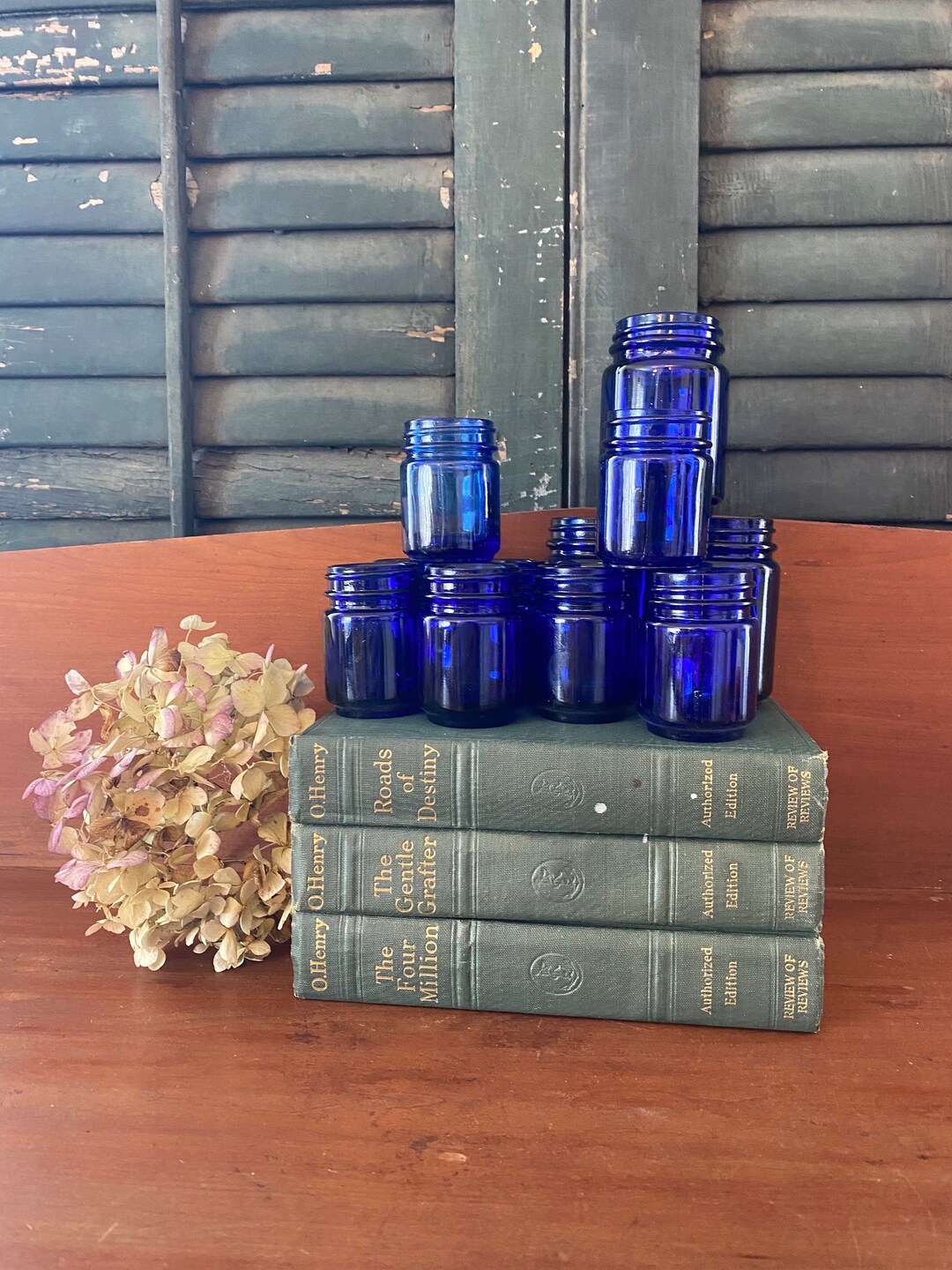 Collection of Vintage Cobalt Blue "vicks Vaporub" Jars - Etsy