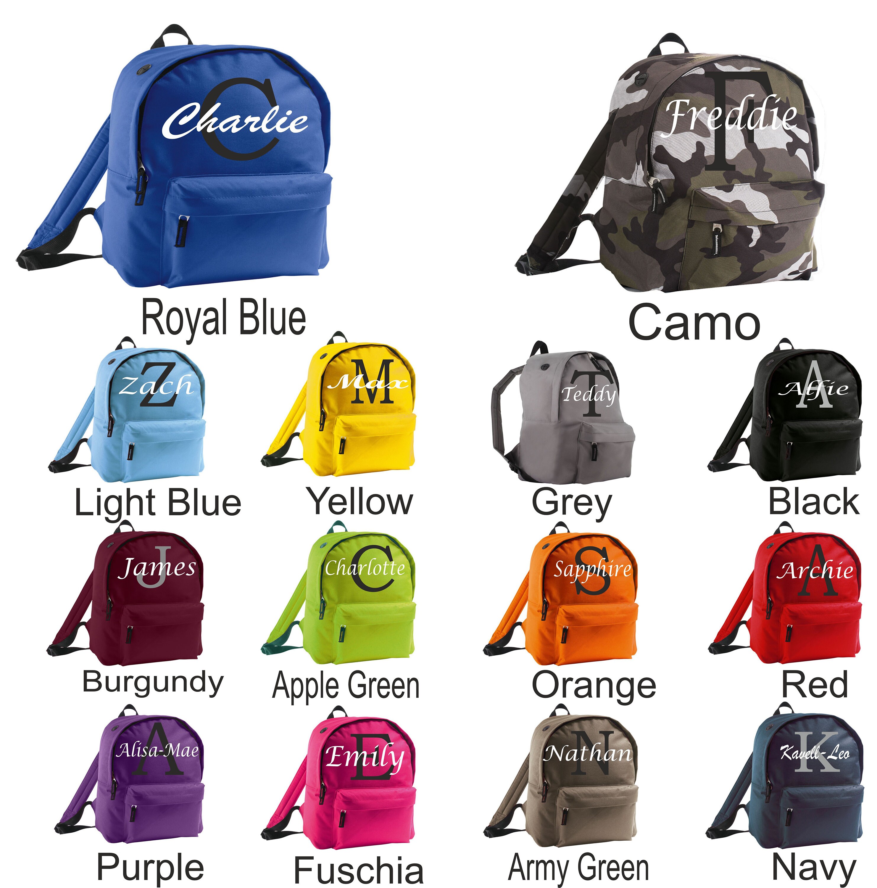 Personalised Backpack Any Name Girls Boys Kids Children Pre - Etsy UK