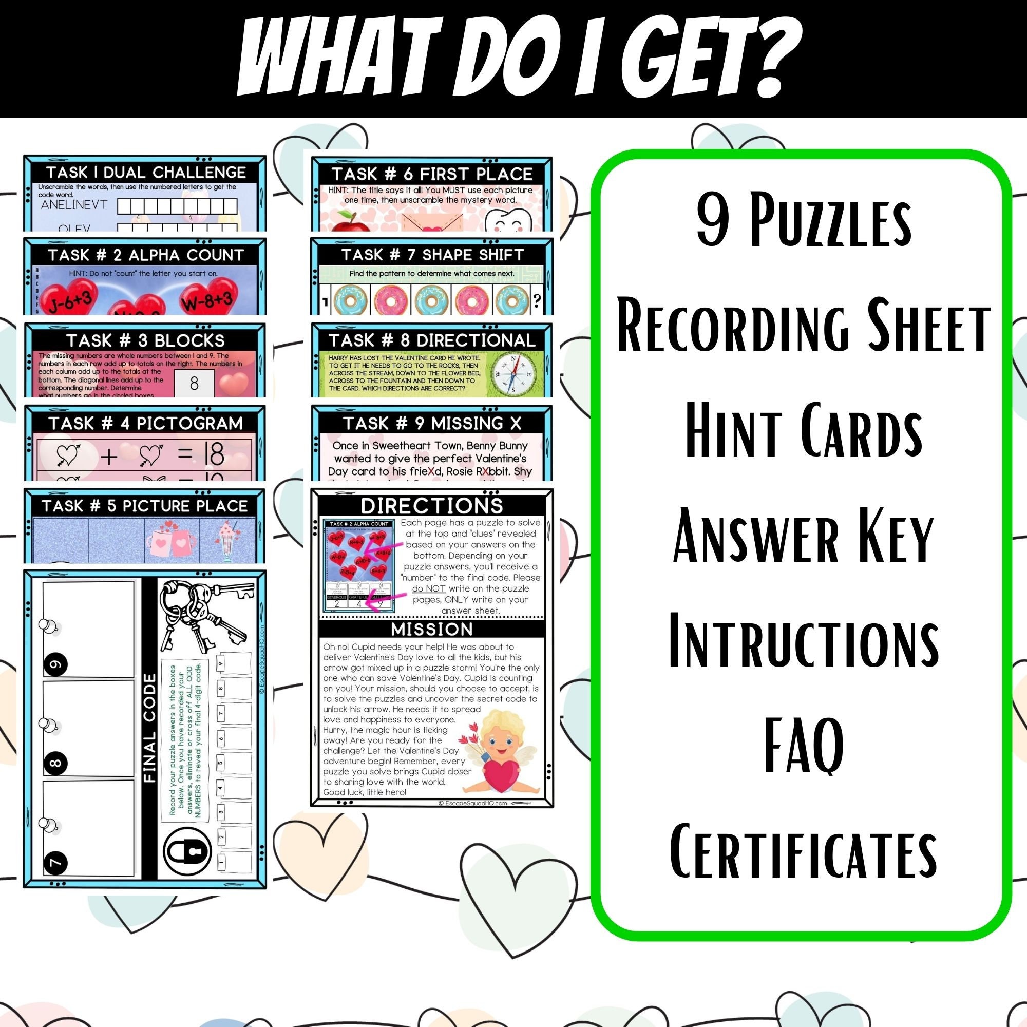 Printable Valentine's Day Escape Room, Birthday Party Games, Kids ...