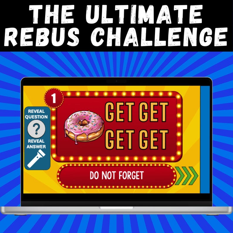 Rebus Challenge Powerpoint Game, Family Fun Game Night, Games for ...