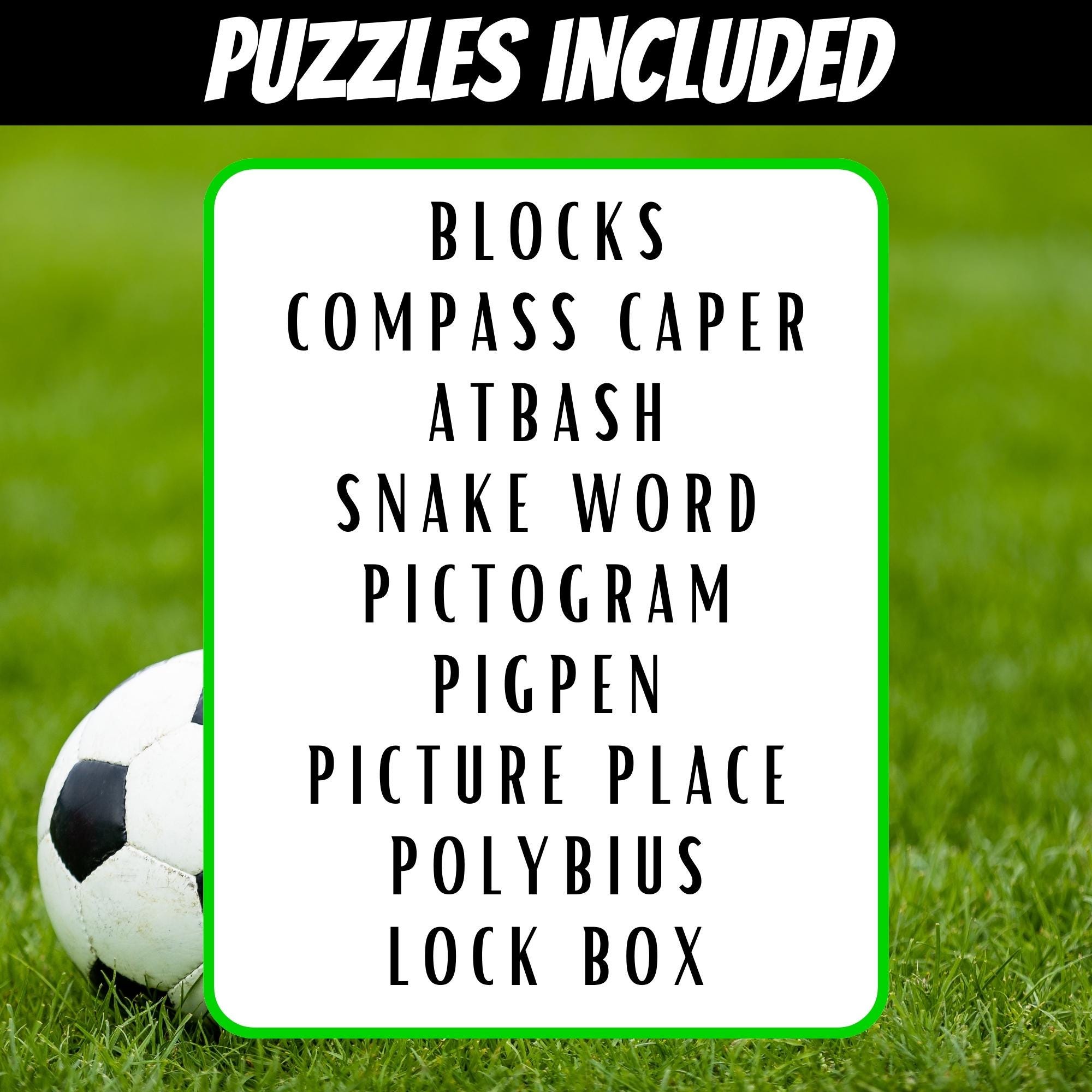 Soccer Escape Room Kit, Printable Escape Room for Kids, Birthday Party ...