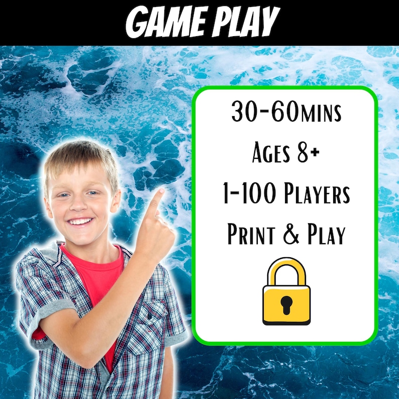 Beach Themed Escape Room for Kids, Birthday Party Games, Escape Room ...