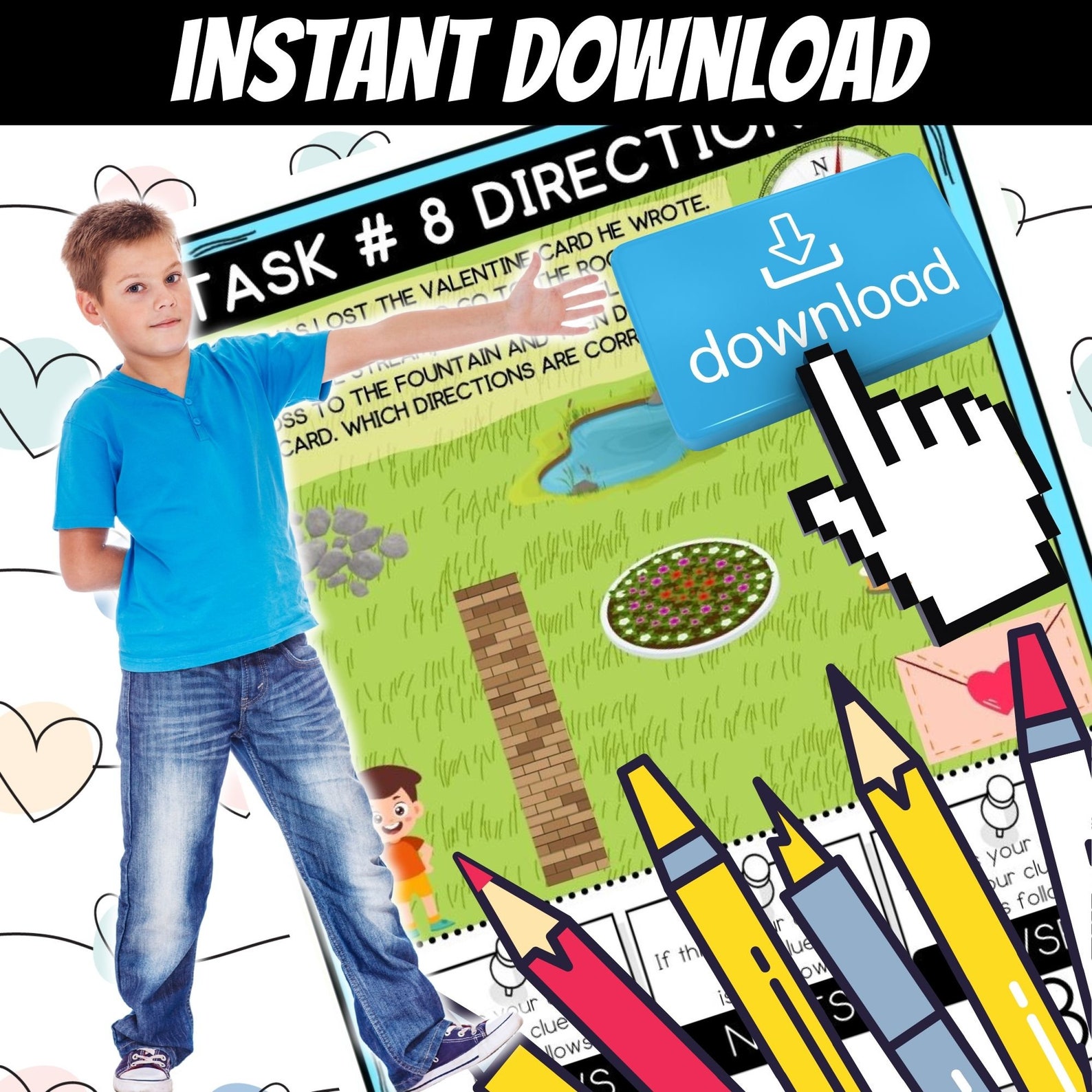 Printable Valentine's Day Escape Room, Birthday Party Games, Kids ...