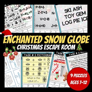 Christmas Printable Escape Room for Kids, Holiday Party Games, Kids ...