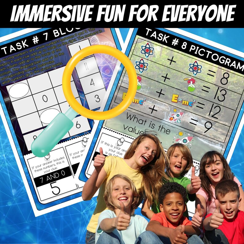 Printable Science Themed Escape Room for Kids, Birthday Party Games ...