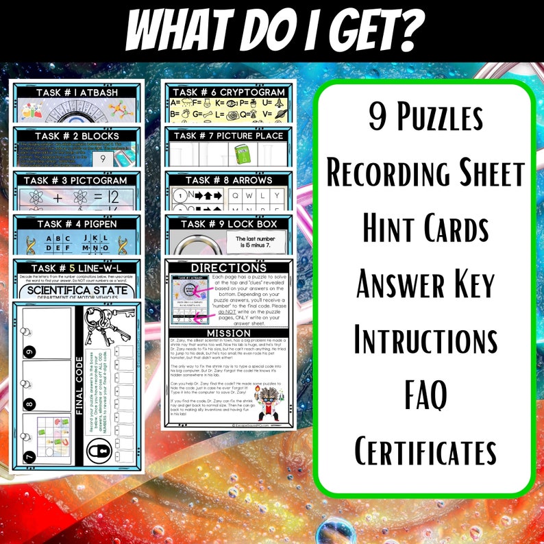 Printable Escape Room for Kids, Birthday Party Games, Kids Puzzles ...