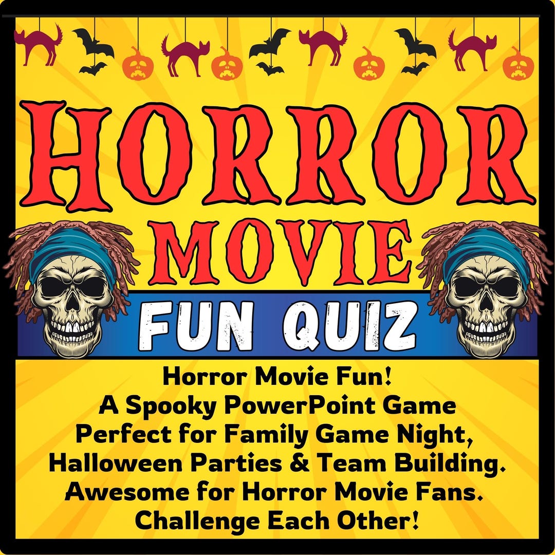 Horror Movie Powerpoint Game, Family Fun Game Night, Halloween Games ...