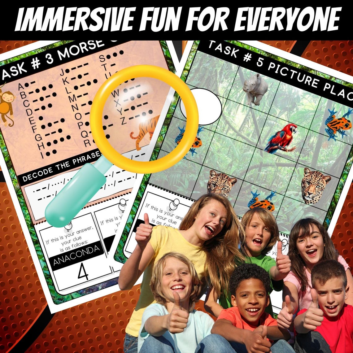 Printable Escape Room for Kids, Jungle Escape Room Kit, Kids Puzzle ...