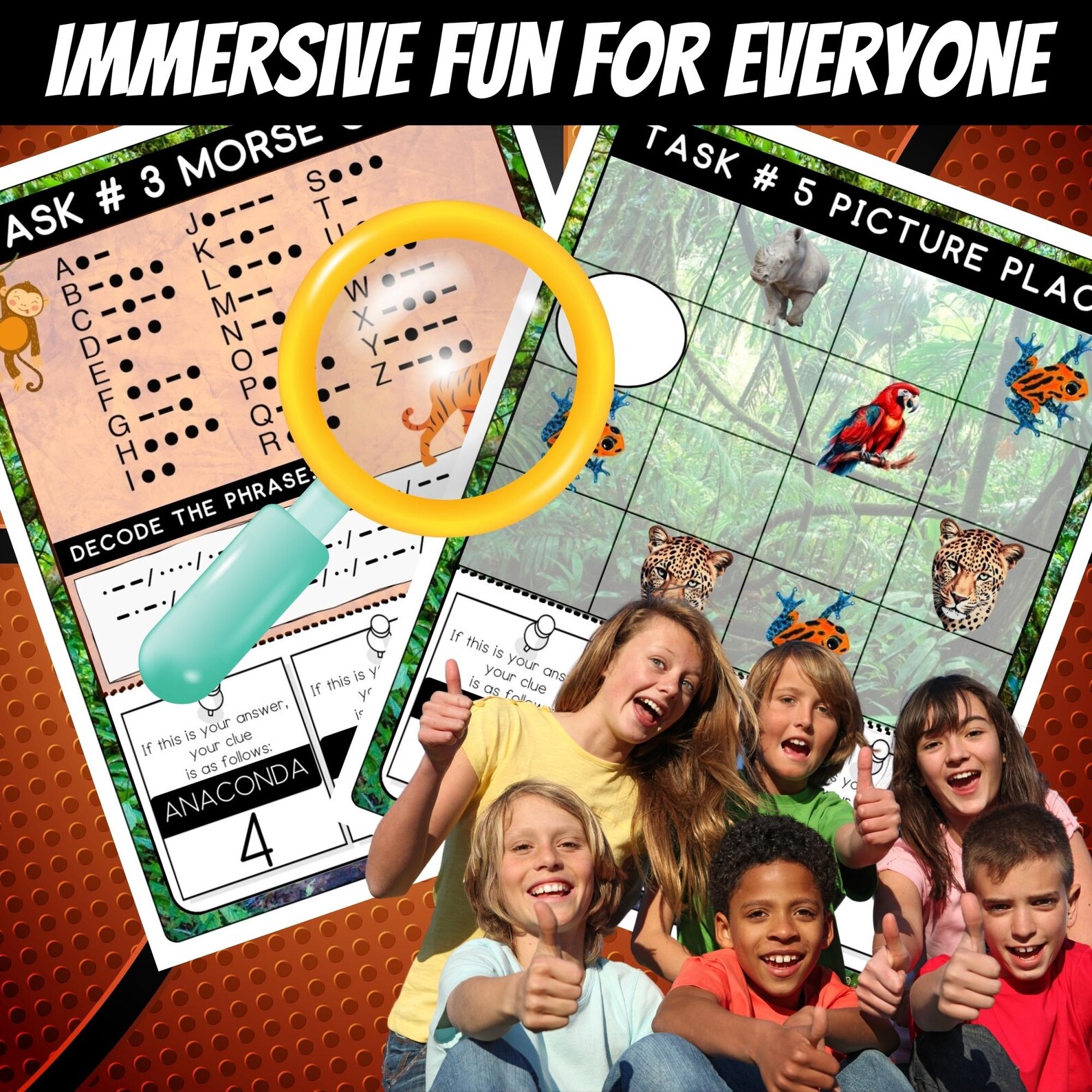 Printable Escape Room for Kids, Jungle Escape Room Kit, Kids Puzzle ...