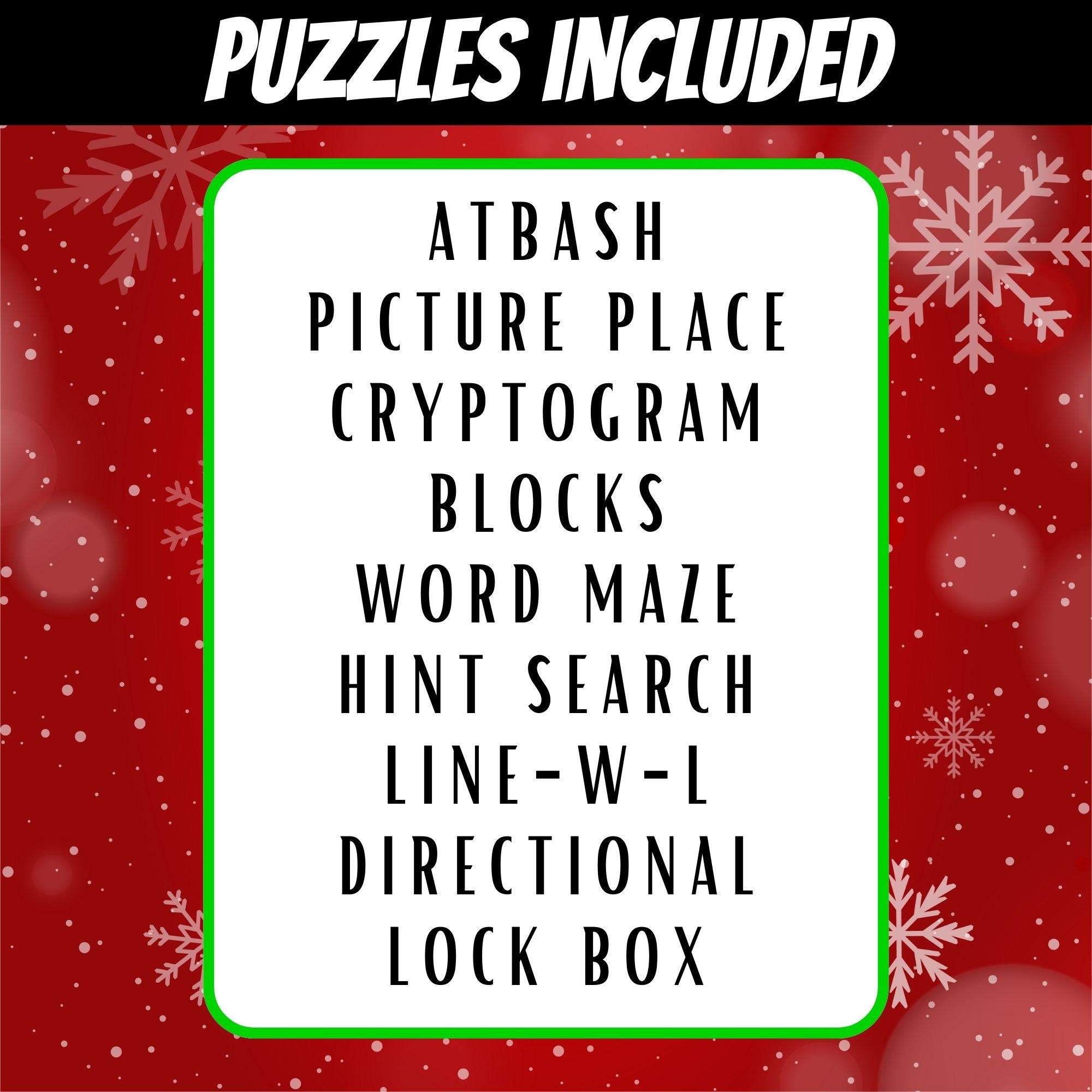 Christmas Printable Escape Room for Kids, Holiday Party Games, Kids ...