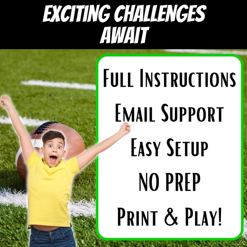 Football Escape Room Kit, Printable Escape Room for Kids, Birthday ...