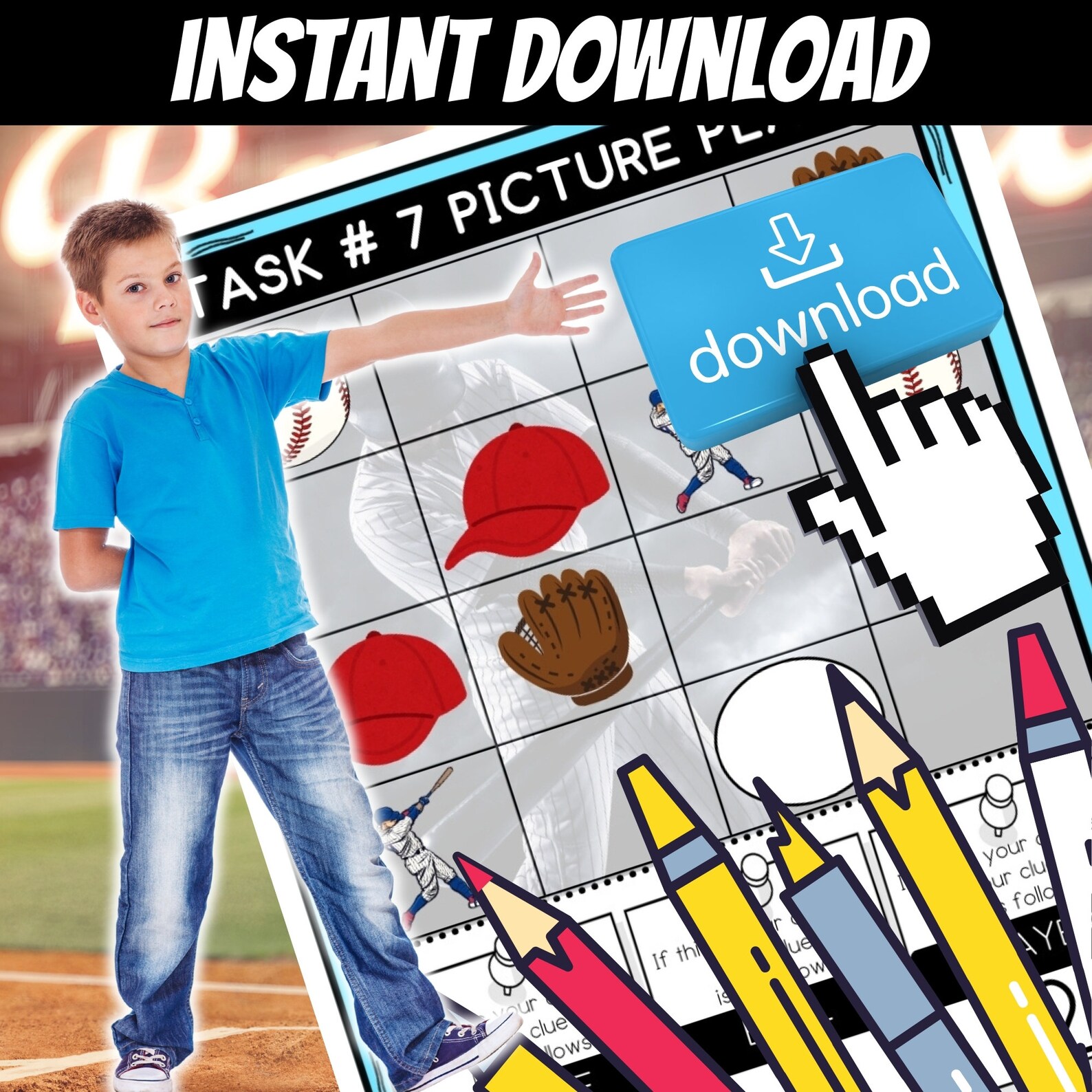 Baseball Escape Room Kit, Printable Escape Room for Kids, Birthday ...