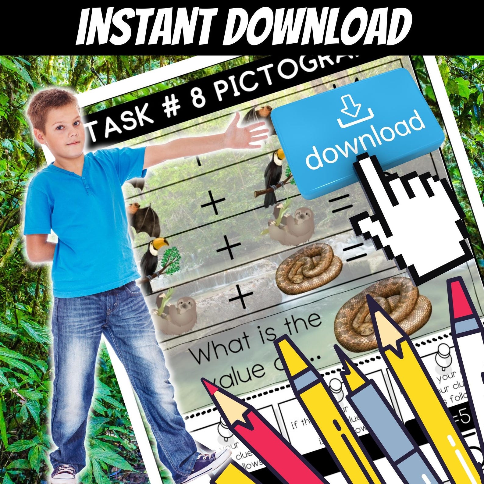 Printable Escape Room for Kids, Jungle Escape Room Kit, Kids Puzzle ...