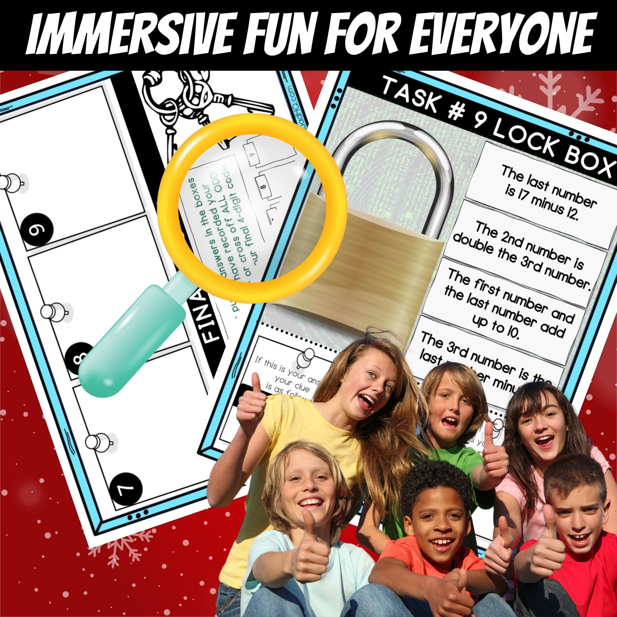 Christmas Printable Escape Room for Kids, Holiday Party Games, Kids ...