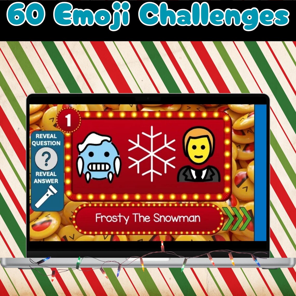 Christmas Emoji Game, Emoji Challenge, Family Fun Game Night, Christmas ...