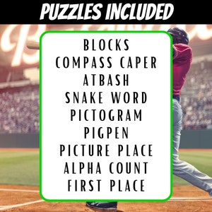 Baseball Escape Room Kit, Printable Escape Room for Kids, Birthday ...