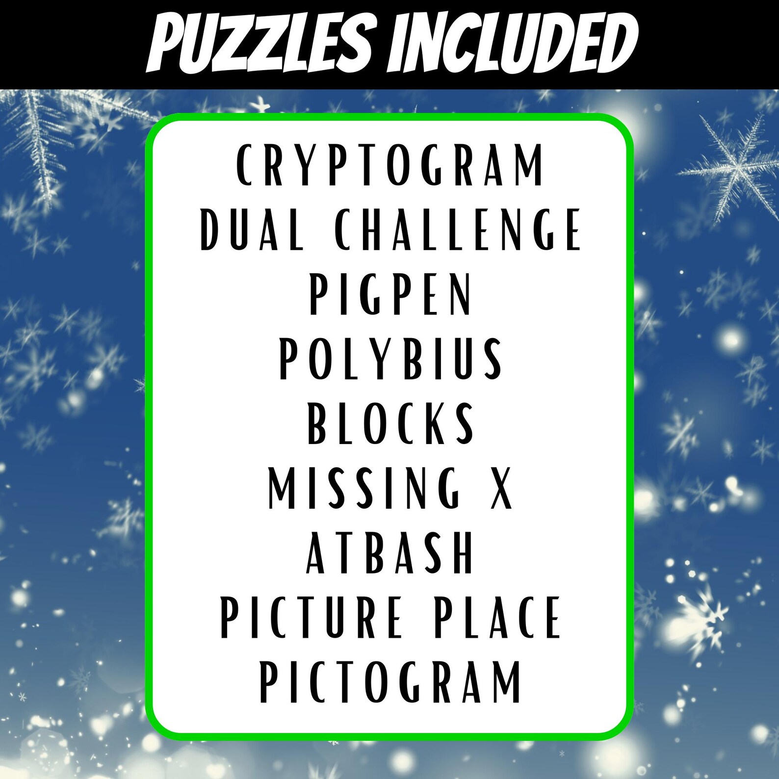 Winter Break Printable Escape Room for Kids, Holiday Party Games ...