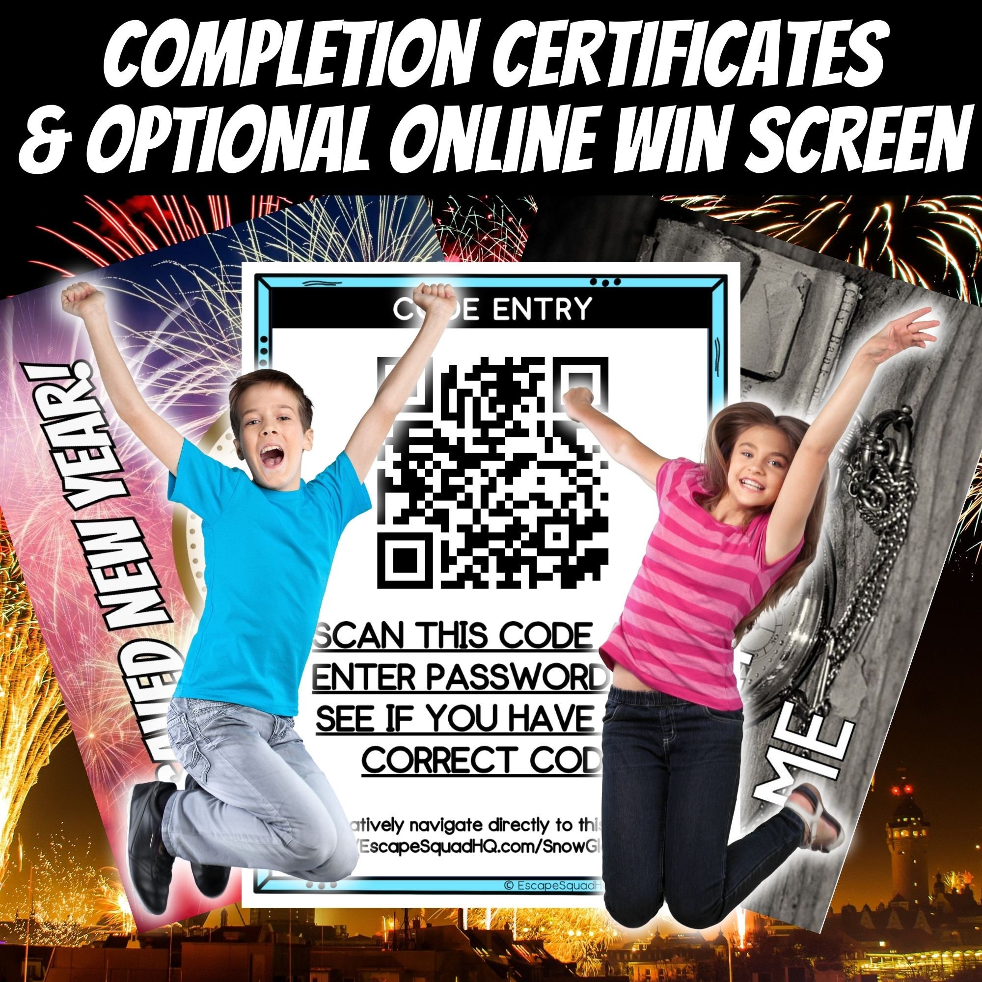 New Years Eve Escape Room for Kids, Holiday Party Games, Kids Puzzles ...