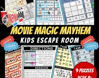 Printable Escape Room for Kids, Birthday Party Games, Kids Puzzles ...