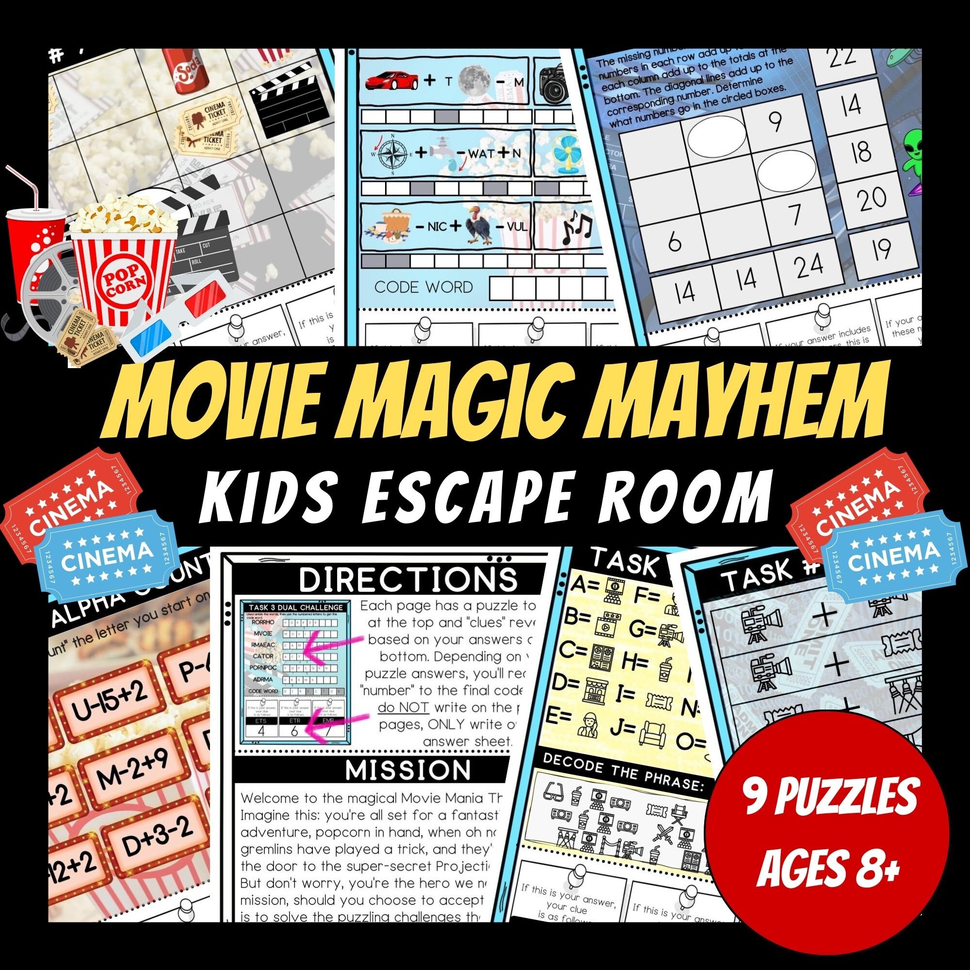 Printable Escape Room for Kids, Birthday Party Games, Kids Puzzles ...