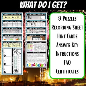 New Years Eve Escape Room for Kids, Holiday Party Games, Kids Puzzles ...