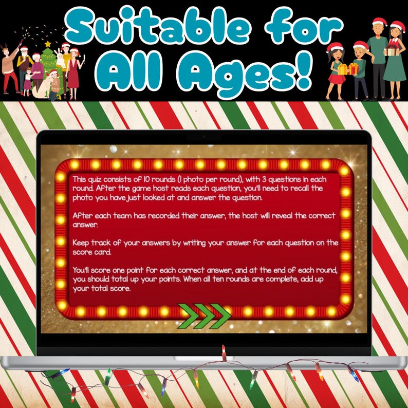 Christmas Virtual Memory Game, Picture Memory Game, Family Fun Game ...