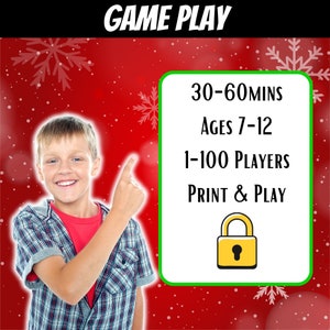 Christmas Printable Escape Room for Kids, Holiday Party Games, Kids ...