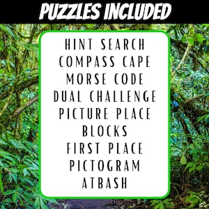 Printable Escape Room for Kids, Jungle Escape Room Kit, Kids Puzzle ...