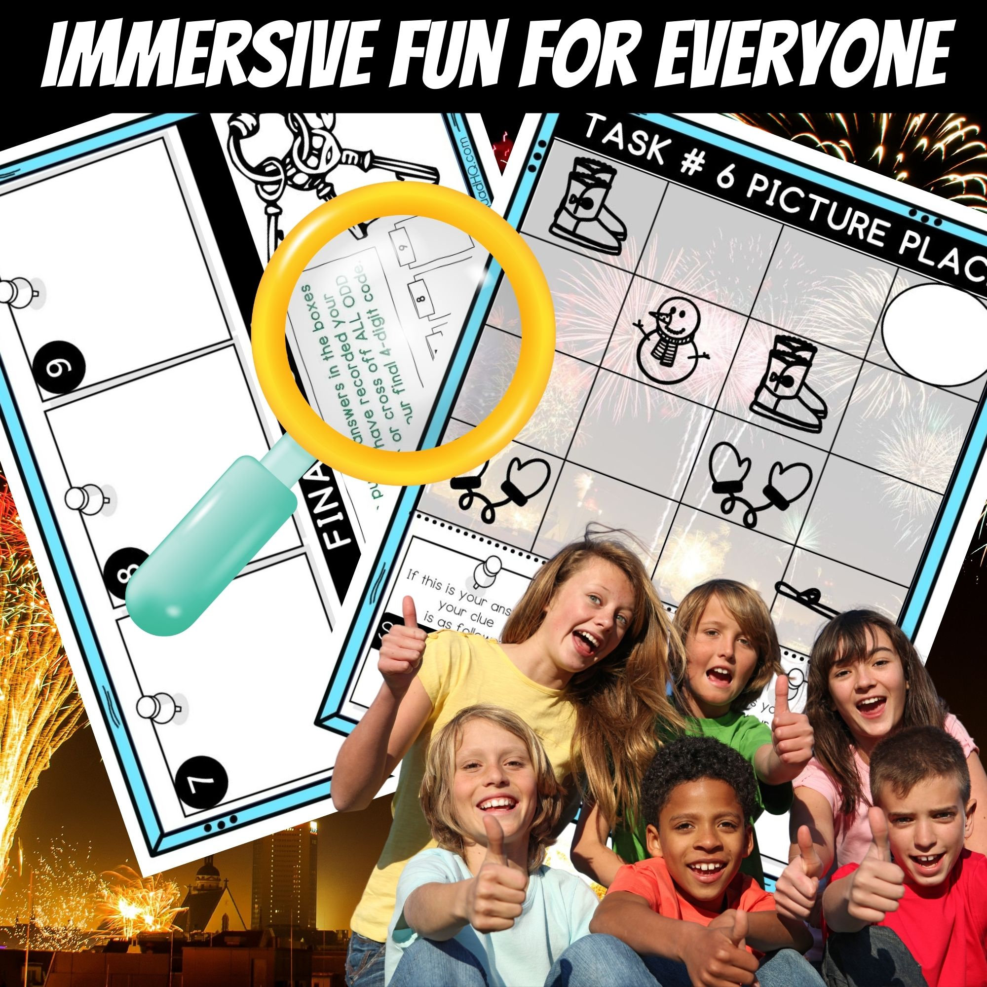 New Years Eve Escape Room for Kids, Holiday Party Games, Kids Puzzles ...