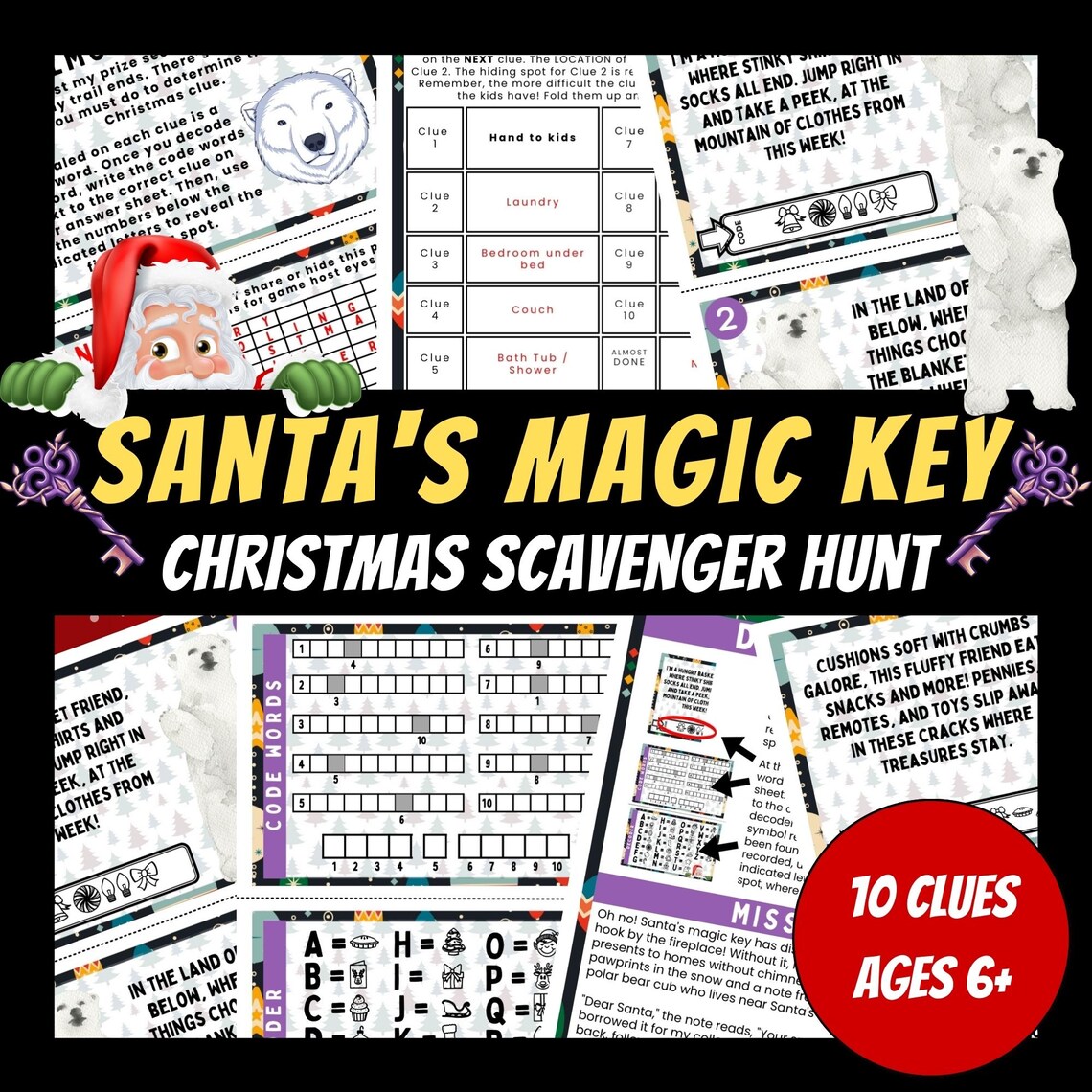Christmas Scavenger Hunt for Kids, Printable Kids Activity, Kids ...