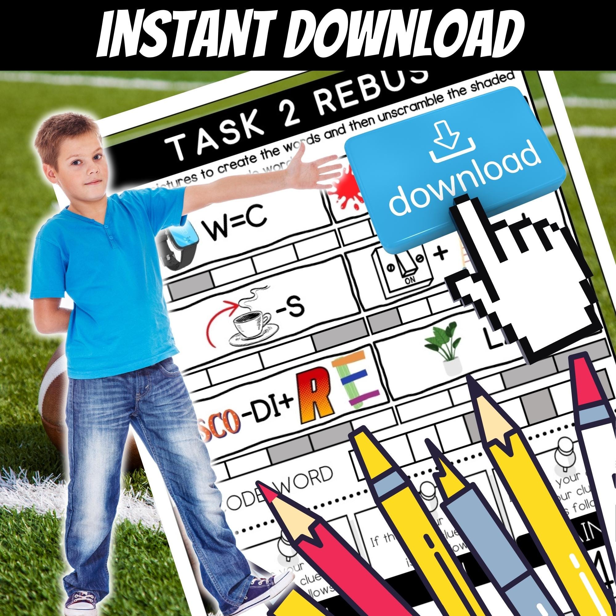 Football Escape Room Kit, Printable Escape Room for Kids, Birthday ...
