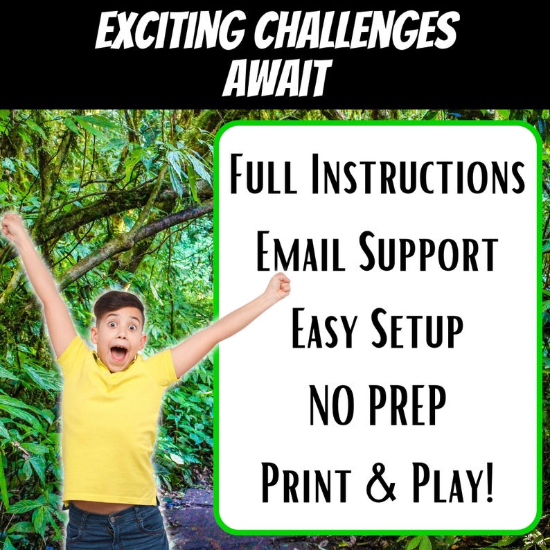 Printable Escape Room for Kids, Jungle Escape Room Kit, Kids Puzzle ...