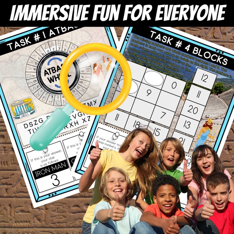 Printable Ancient Greece Escape Room for Kids, Birthday Party Games ...