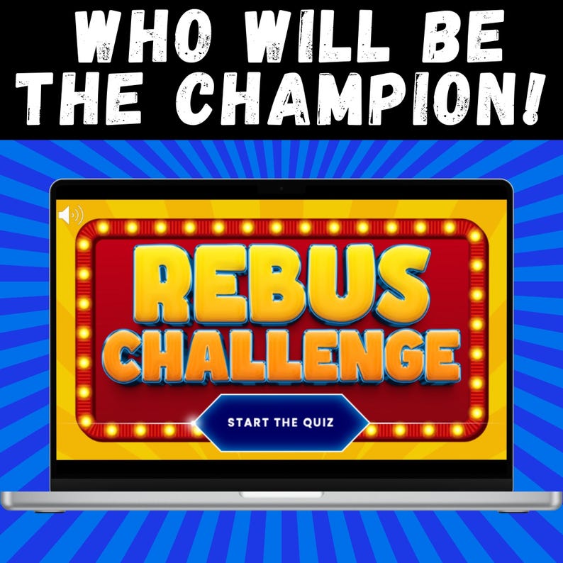 Rebus Challenge Powerpoint Game, Family Fun Game Night, Games for ...